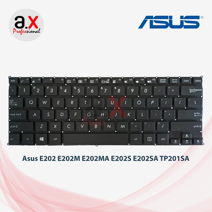 Jual Keyboard Asus E202 E202M E202MA E202S E202SA TP201SA Black ...