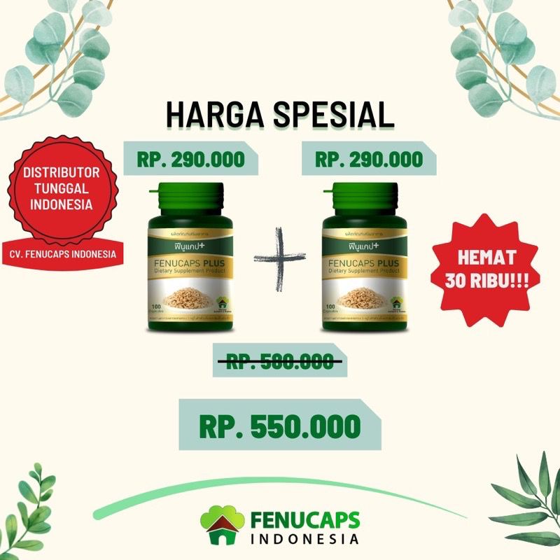Jual FENUCAPS PLUS 2 BOTOL ASI BOOSTER | Shopee Indonesia