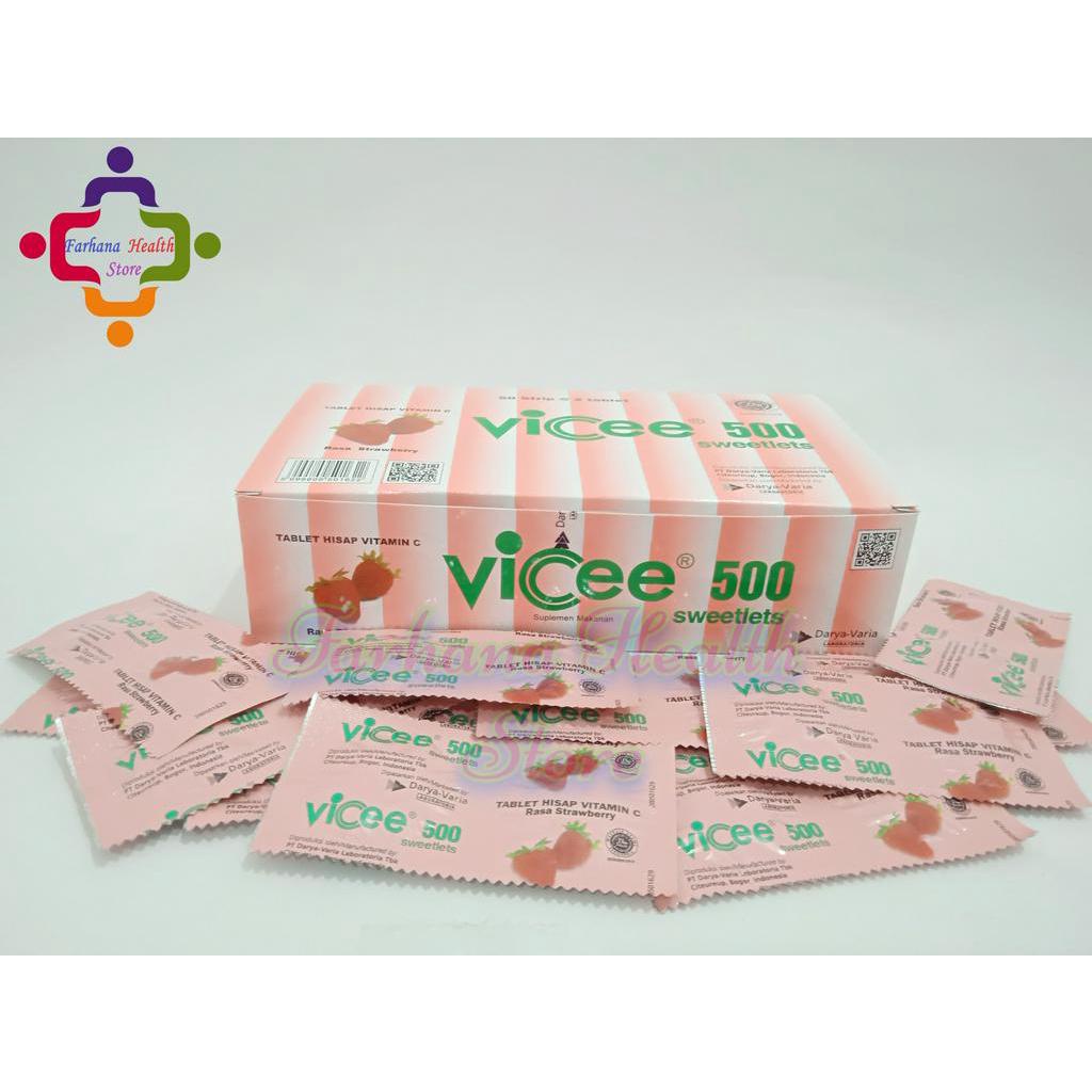 Jual Vicee 500 Rasa Strawberry 2 Tablet / Multivitamin | Shopee Indonesia
