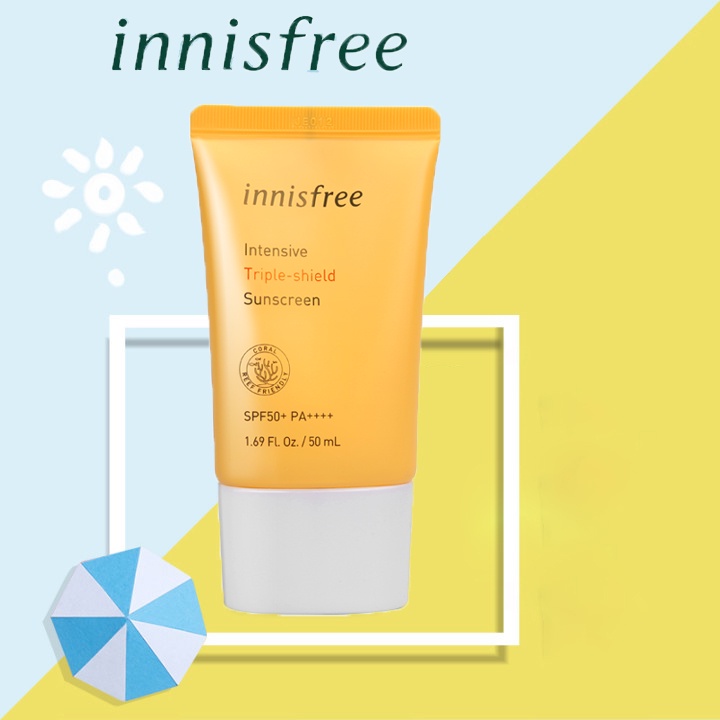 Jual Innisfree Intensive Triple Shield Sunscreen SPF50+ PA++++ 50ML Korean Original | Shopee ...