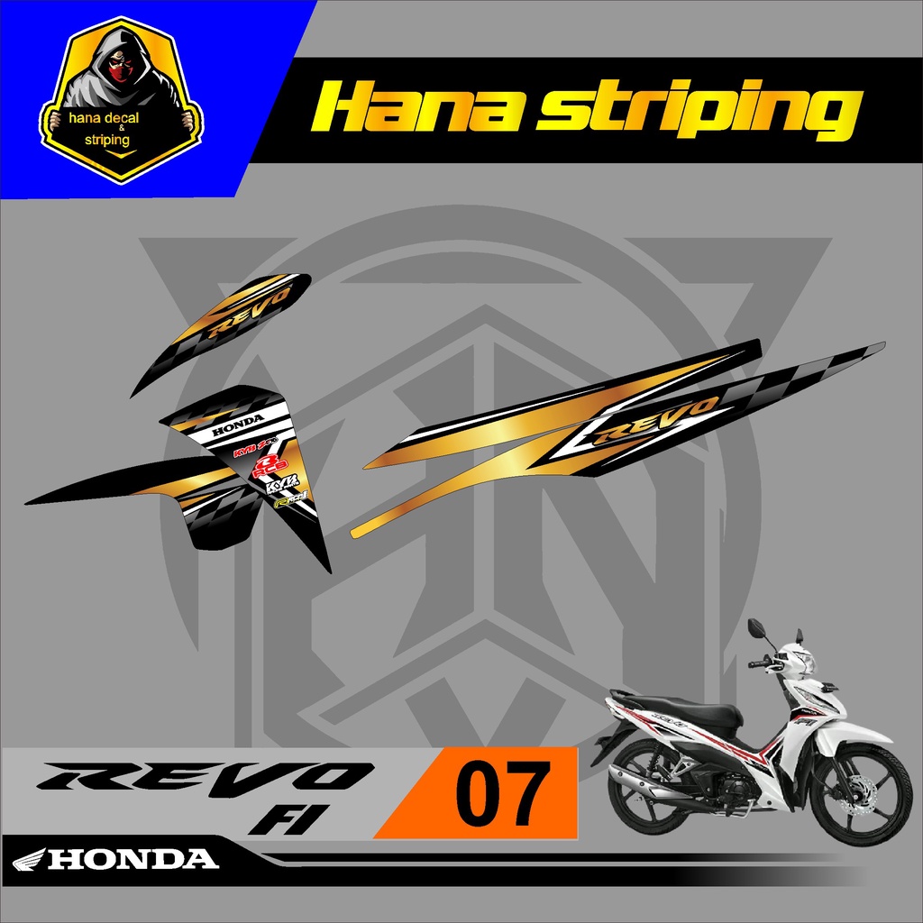 Jual Sticker Striping Revo F1 - Stiker Lis Semifull desain HN 07 ...
