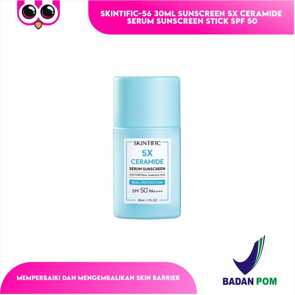 Jual SKINTIFIC-56 30ML SUNSCREEN 5X CERAMIDE SERUM SUNSCREEN STICK SPF ...