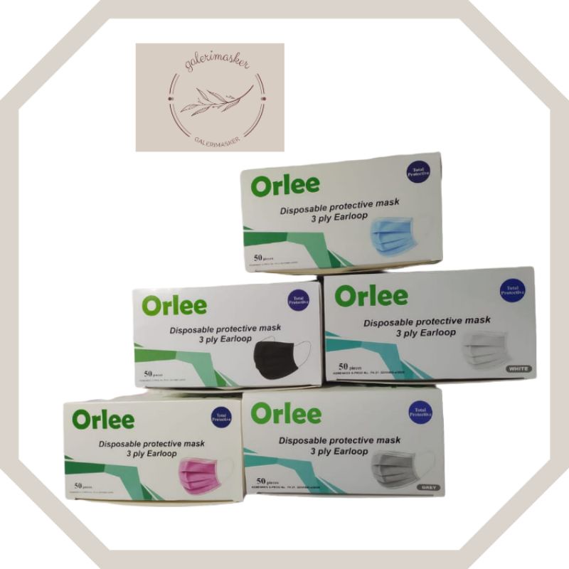 Jual Orlee Masker Disposable 3 ply isi 50 pcs ( Warna Lengkap) | Shopee ...