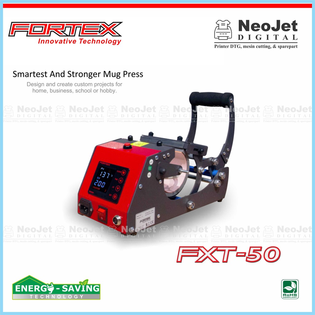 Jual Mesin Press Mug Fortex Alat Sablon Digital Gelas Mug Sablon Sublim ...