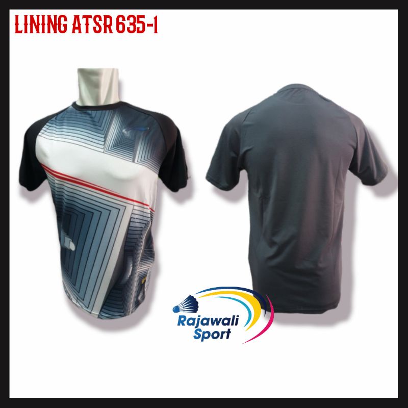 Jual Jersey Baju Kaos Badminton Lining ATSR 635-1 Black Original 100% | Shopee Indonesia