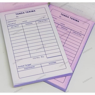 Jual BUKU TANDA TERIMA NOTA faktur KWITANSI NCR Putih-Merah 1/4 FOLIO 2 ...