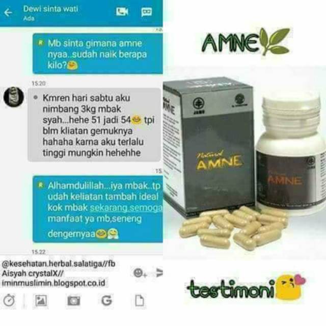 Jual OBAT PENAMBAH BERAT BADAN HERBAL ASAM AMINO AMNE NASA ORIGINAL ...