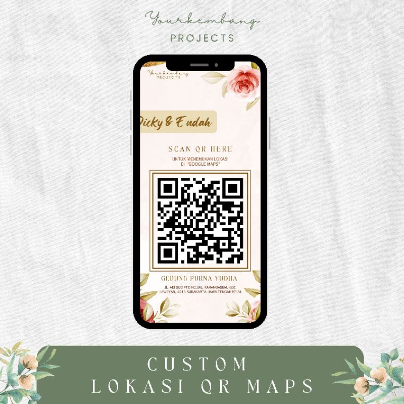 Jual Desain Kode QR Barcode Lokasi Maps Custom | Shopee Indonesia