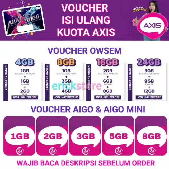 Inject vocher axis mini murah | Shopee Indonesia