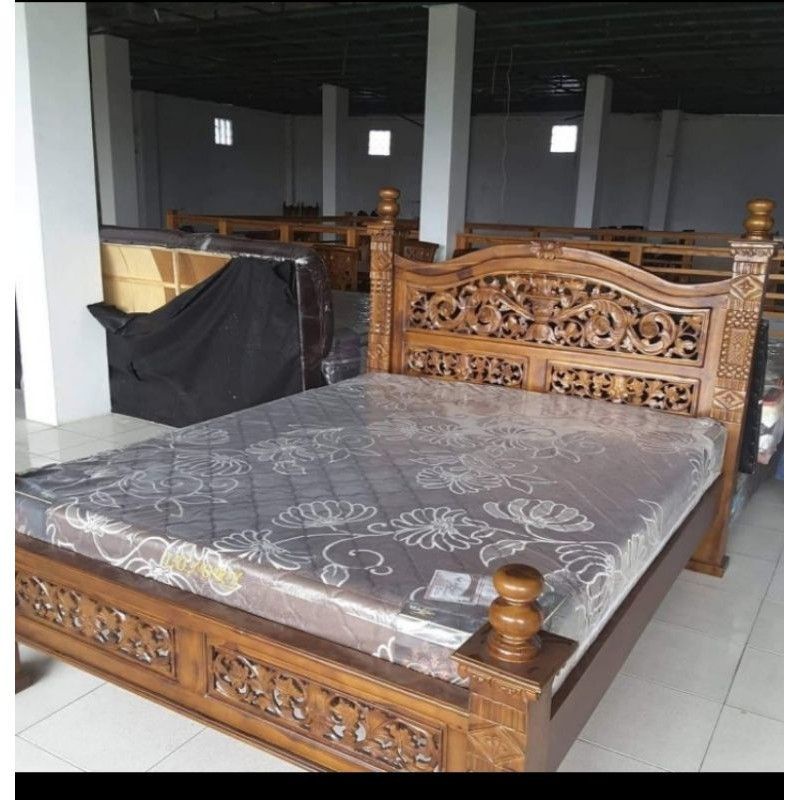 Jual Dipan Divan Ranjang Kayu Jati Rahwana Kokoh 160x200 180x200 ...