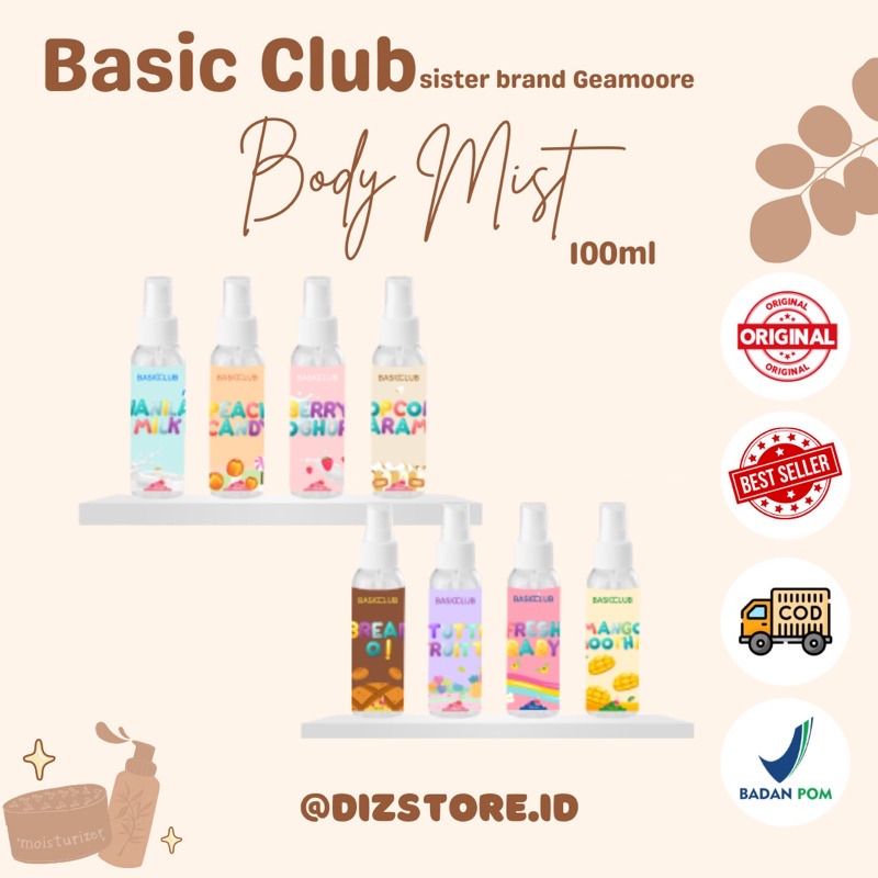 Jual BASICCLUB x GEAMOORE Premium Bodymist 100ml / Parfum Wewangian ...