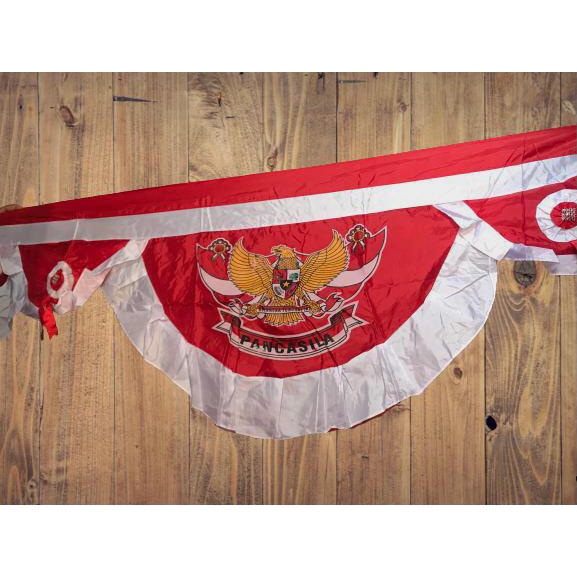 Jual Bendera Murah Bekron Garuda Bunga Merah 10 Gelombang Bahan ...