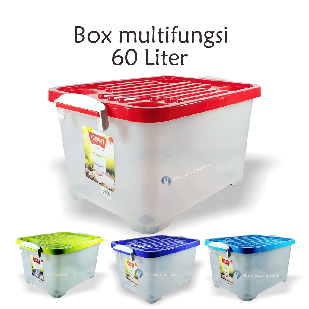 Jual 1 pc Box 60 Liter/ Storage Box serbaguna/ Bos plastik/ Kotak ...