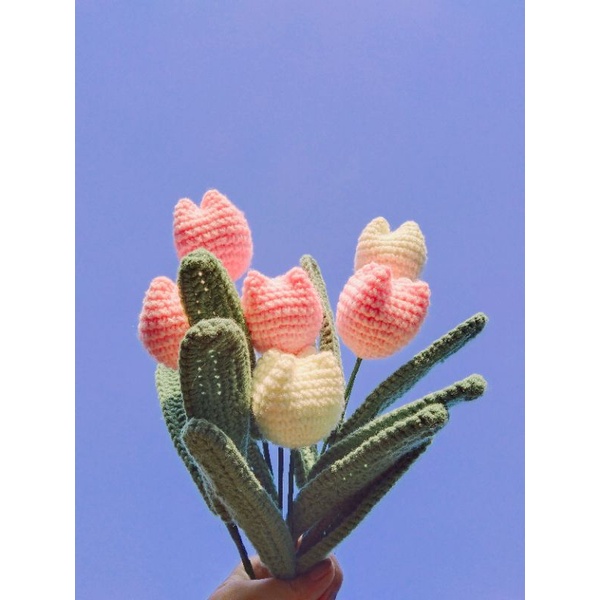Jual Hiasan bunga tulip rajut amigurumi - Bunga tulip rajut (READY ...