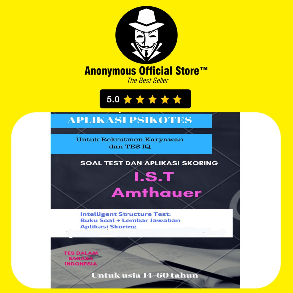 Jual KOLEKSI ALAT TEST PSIKOLOGI IST DAN APLIKASI SKORING SCORING IST ...