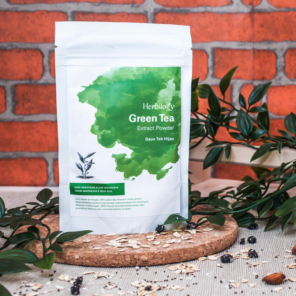 Jual Herbilogy Green Tea Extract Powder - 100g | Shopee Indonesia
