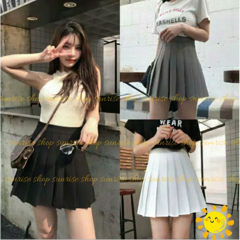 Jual ROK TENNIS MINI KOREAN PLEATED SKIRT ROK POLOS MOTIF Indonesia ...