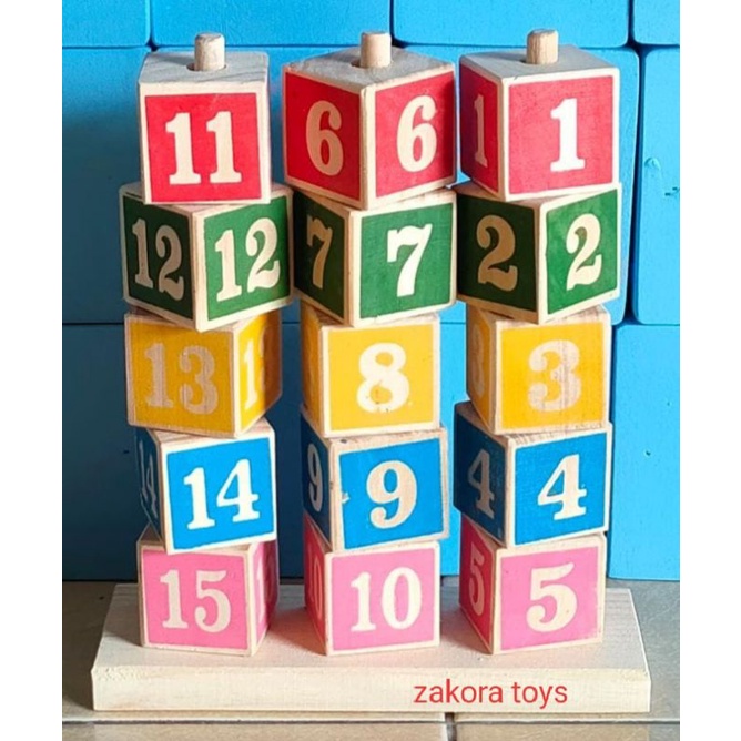 Jual BALOK SUSUN ANGKA PINUS | Shopee Indonesia