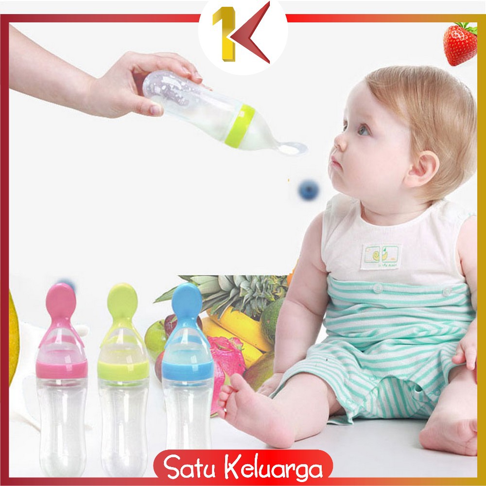 Jual SK-C49-50 Botol Sendok Makan Bayi Botol Susu Dot Sendok Bubur MPASI Baby Spoon Feeder Food ...