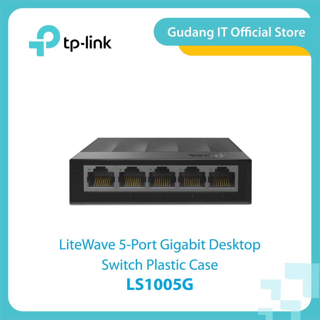 Jual TP-LINK LS1005G - LiteWave 5-Port Gigabit Desktop Switch Plastic Case | Shopee Indonesia