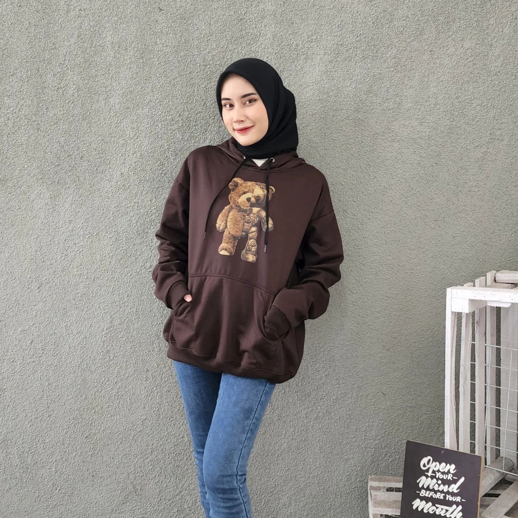 Jual Pakaian Wanita Viral - Motif Model Rebotic Hoodie || Baju Sweater ...