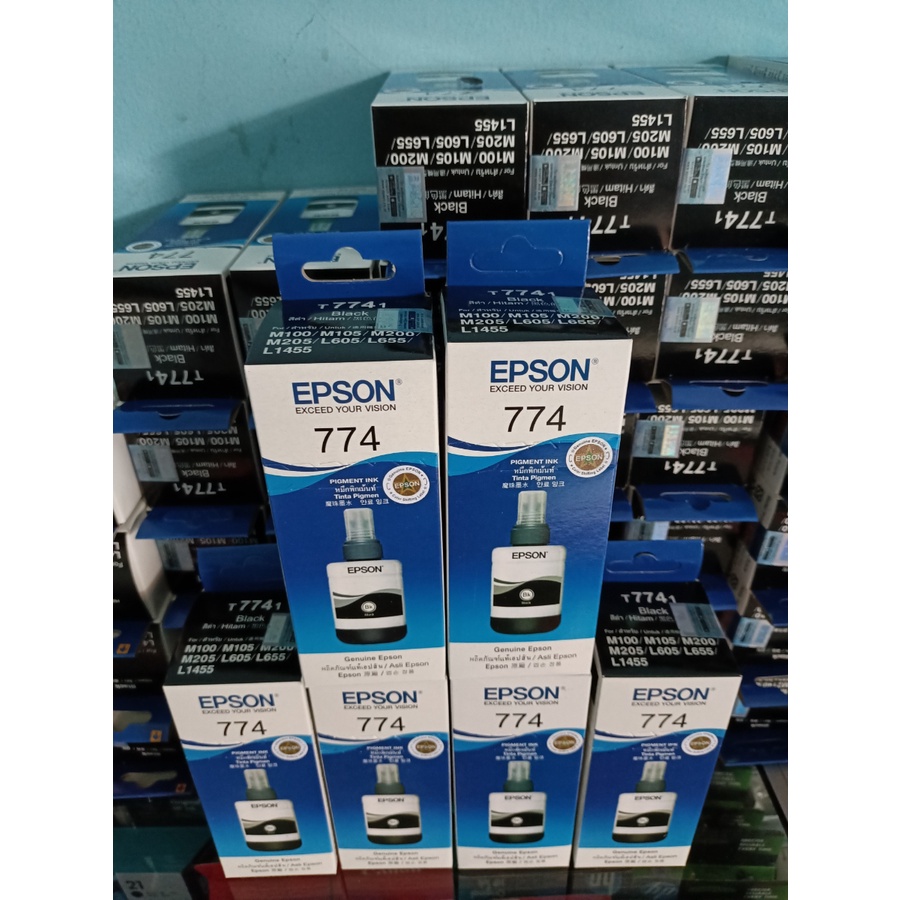 Jual tinta Epson 774 Black Pigment Ink | Shopee Indonesia