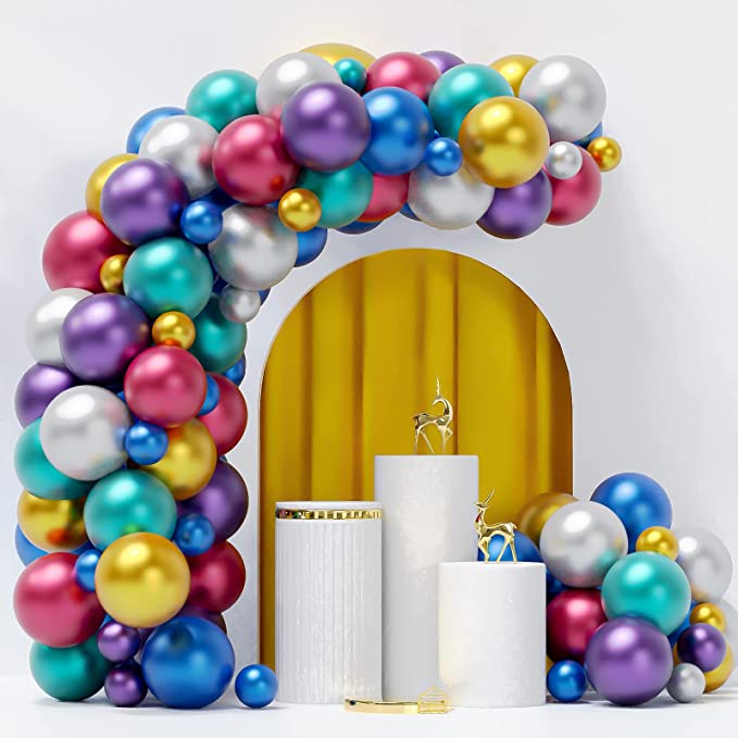 Jual Balon latex metalik / balon polos karet metalik 12inch /Balon ...