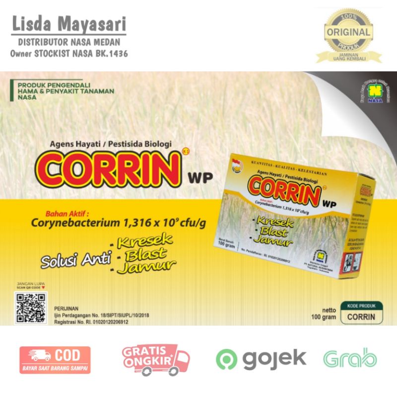 Jual CORIN - Corrin Wp Anti Kresek Blast Jamur - Agensia Hayati Corrin ...