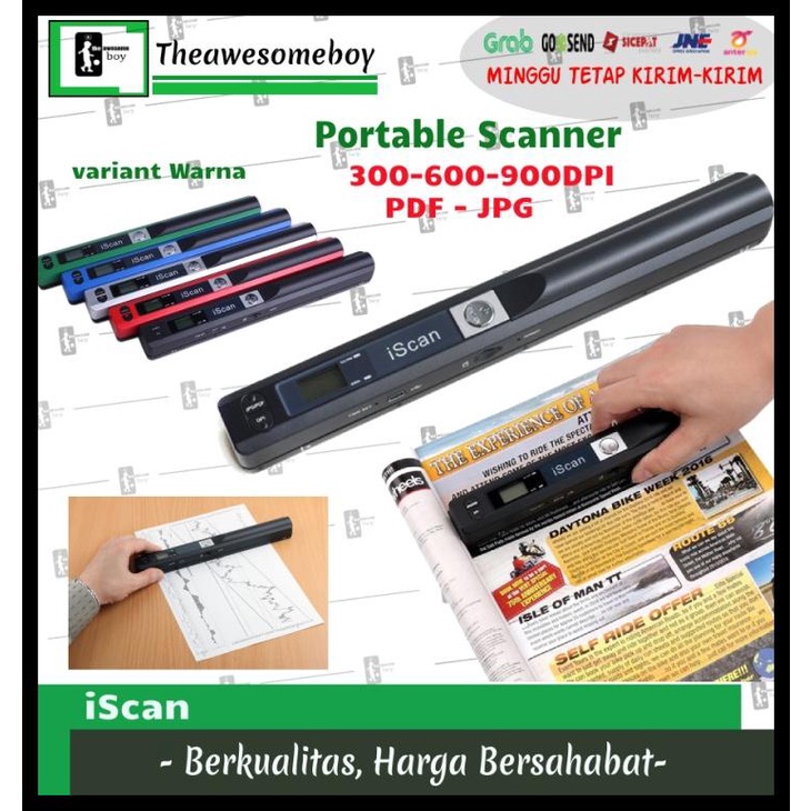 Jual LALAQ - ISCAN 900 DPI PORTABLE SCANNER HANDYSCAN A4 PHOTO SCAN ...