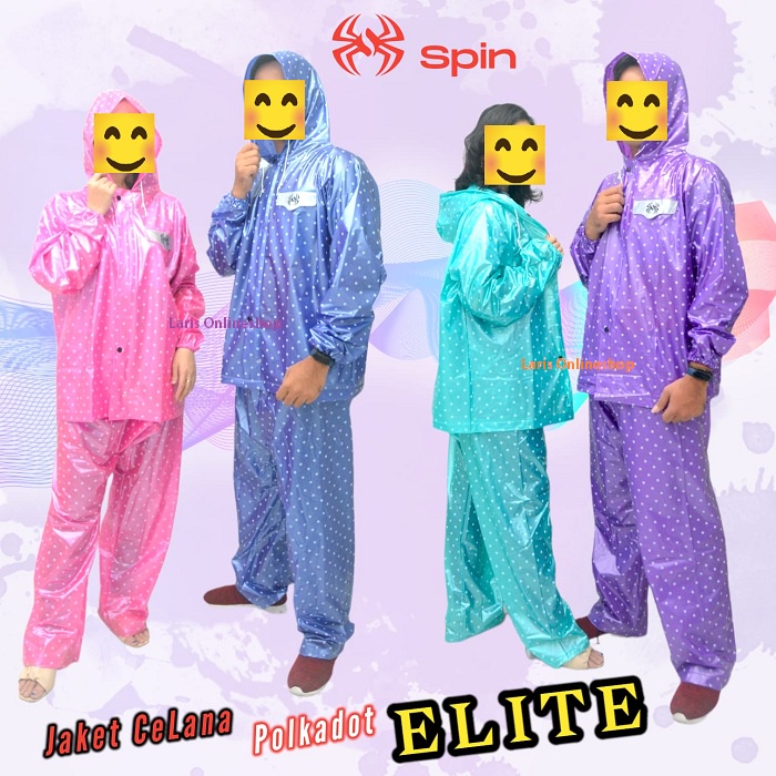 Jual Jas Hujan Jaket Celana Elite Polkadot / Jas Hujan Polkadot Jaket ...