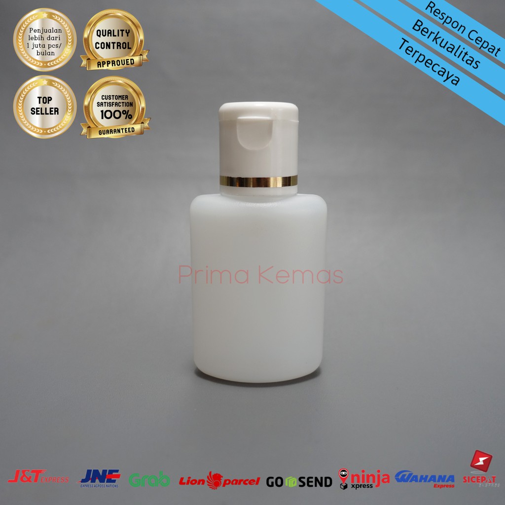 Jual Botol Toner 30 ml - botol hdpe fliptop - Botol DKS 30 ml White List Gold | Shopee Indonesia
