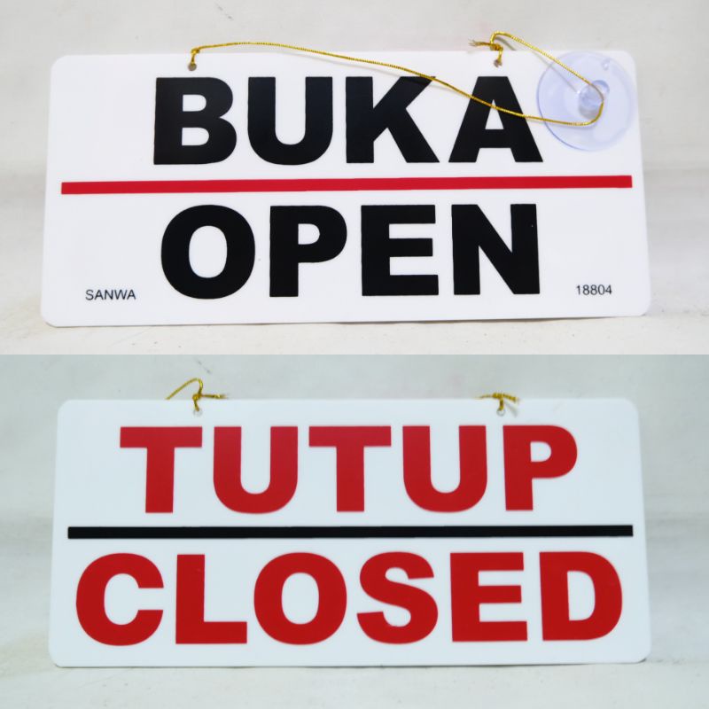 Jual Sign board open close/papan tulisan open close/papan tulisan ...