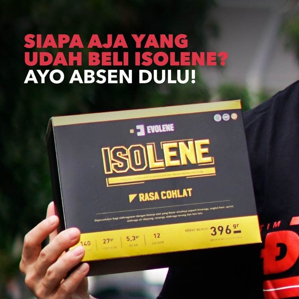 Jual ISOLENE Evolene Whey Protein Isolate 396gr Isolen 396 gram 12 ...