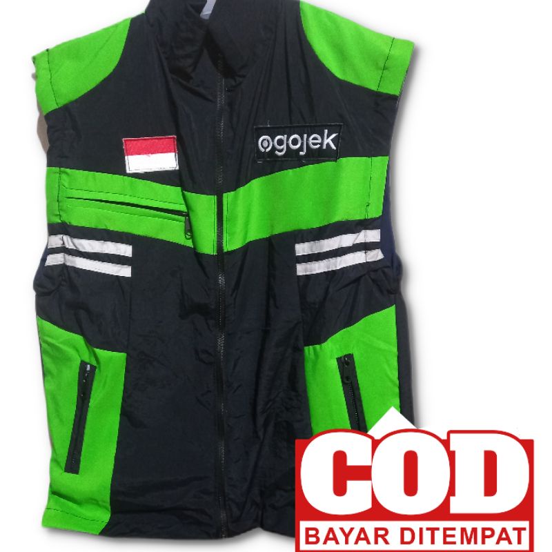 Jual Rompi driver hijau wanita pria vest bahan tebal gojek | Shopee ...