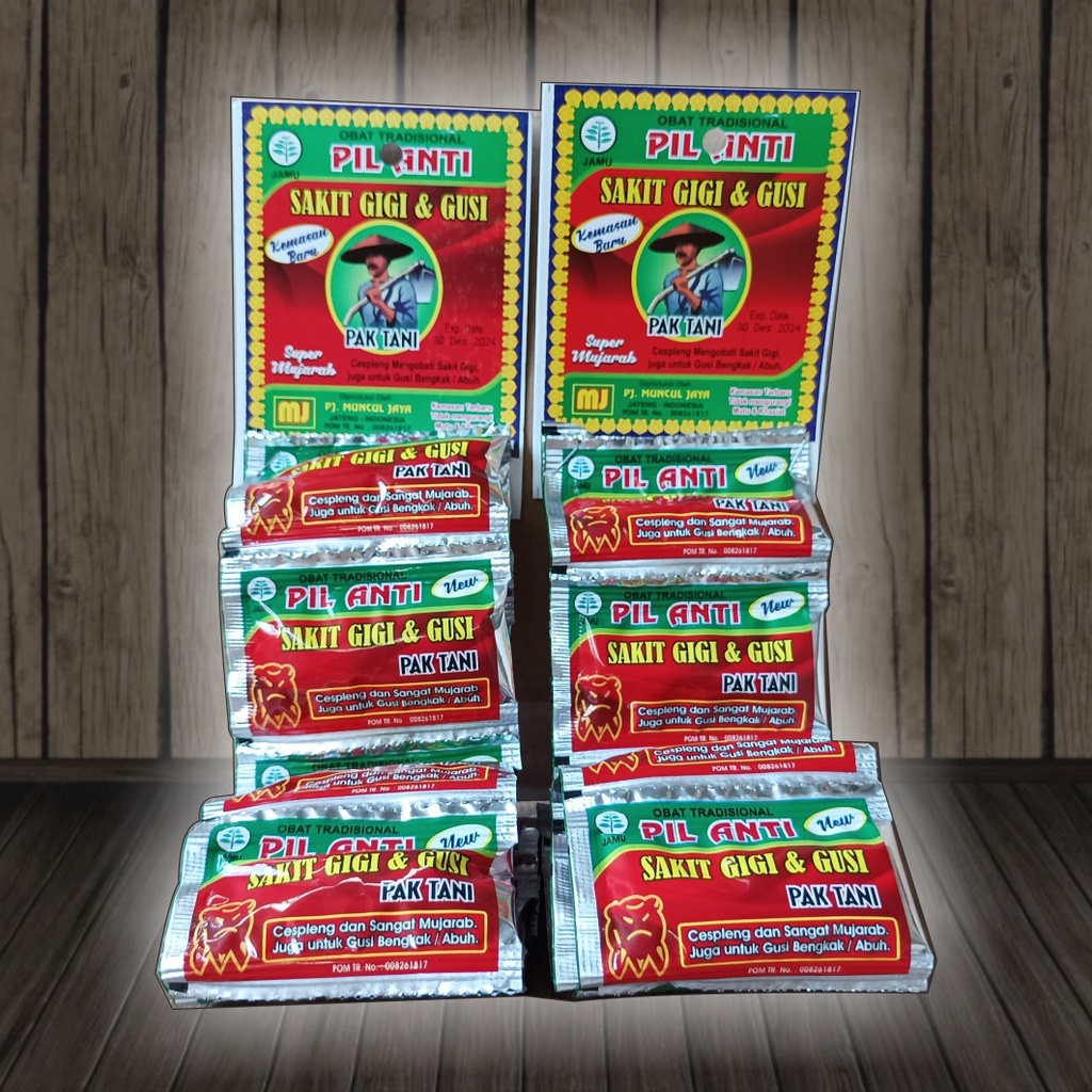 Jual pil pak tani asli.obat anti sakit gigi dan gusi PIL ANTI [ isi 12 ...