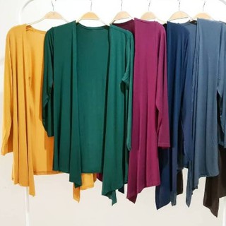 Jual KARDIGAN WANITA POLOS KAOS RAYON ADEM LEMBUT SIZE L XL XXL 3XL 5L ...