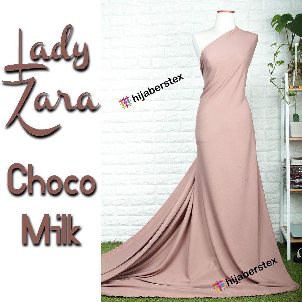 Jual 1/2 Meter Kain LADY ZARA Choco Milk (ecer warna) | Shopee Indonesia