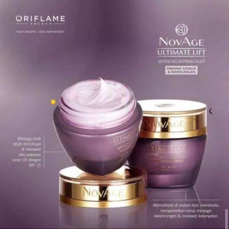 Jual PROMO novage ultimate lift advanced lifting day cream/overnight ...