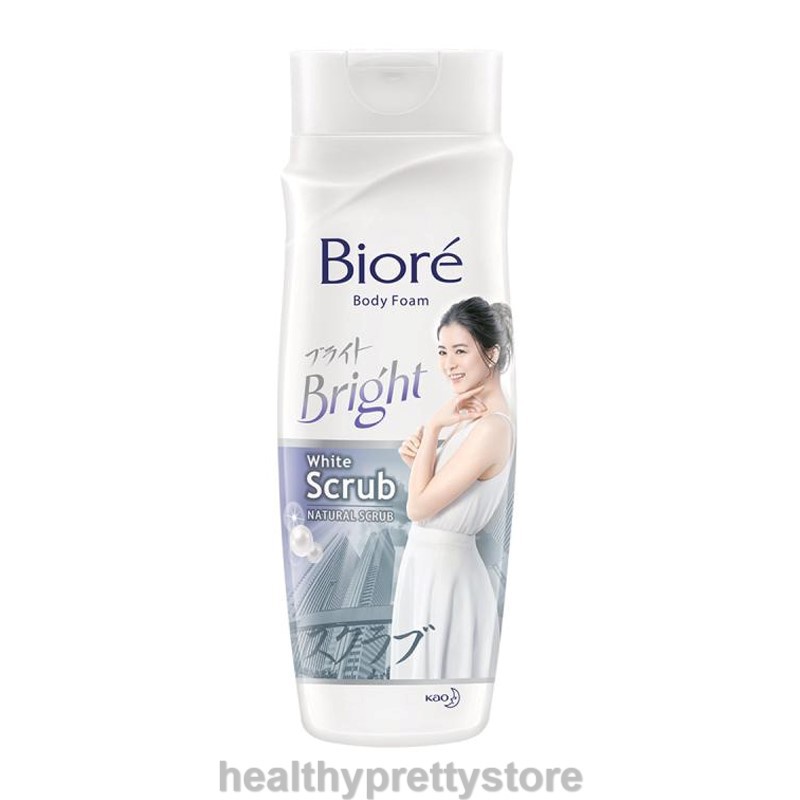 Jual Biore Body Foam Bright White Scrub Bottle 220ml | Shopee Indonesia