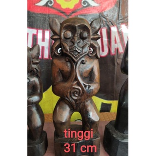Jual Pantak Dayak Model Dayak Bahau Patung Kayu Ulin | Shopee Indonesia