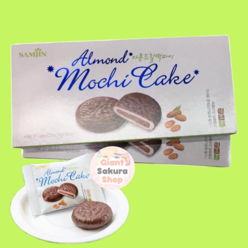 Jual Samjin Almond Mochi Cake / cemilan impor / mochi | Shopee Indonesia