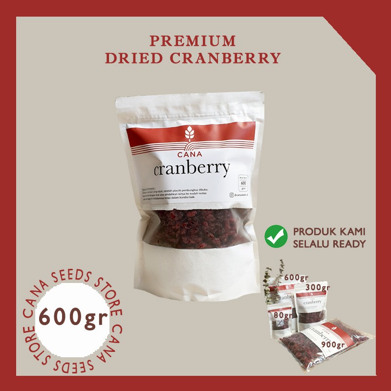 Jual Dried Cranberry 600 gram Buah Cranberi Kering Sweetened Manis Asam ...