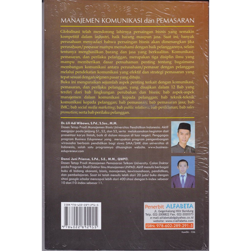 Download MANAJEMEN KOMUNIKASI DAN PEMASARAN (. ORI ) - Karna Buku Aku Pintar