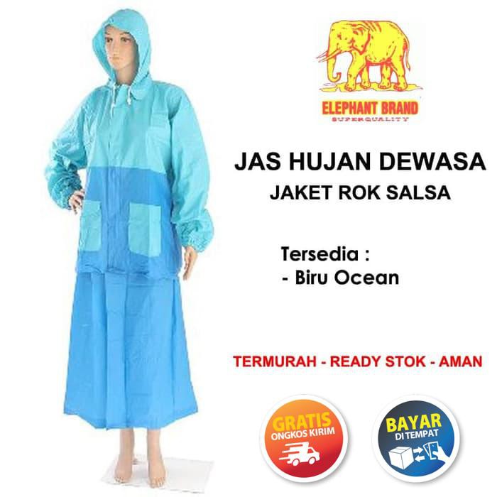 Jual Jas hujan ROK SALSA - jas hujan muslimah - jas hujan wanita hijab ...