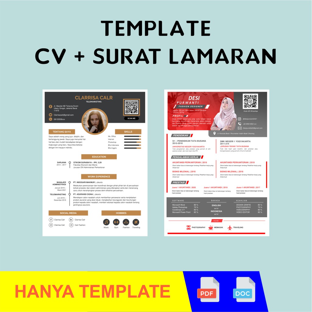 Jual TEMPLATE CV dan SURAT LAMARAN | Shopee Indonesia