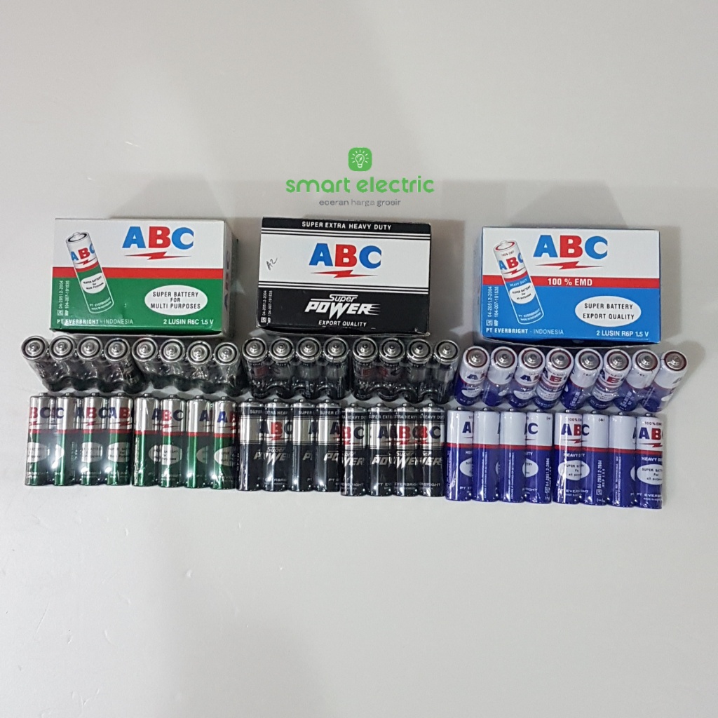 Jual Baterai ABC AA Hitam Batere ABC Biru Hijau Tahan Lama Original ...