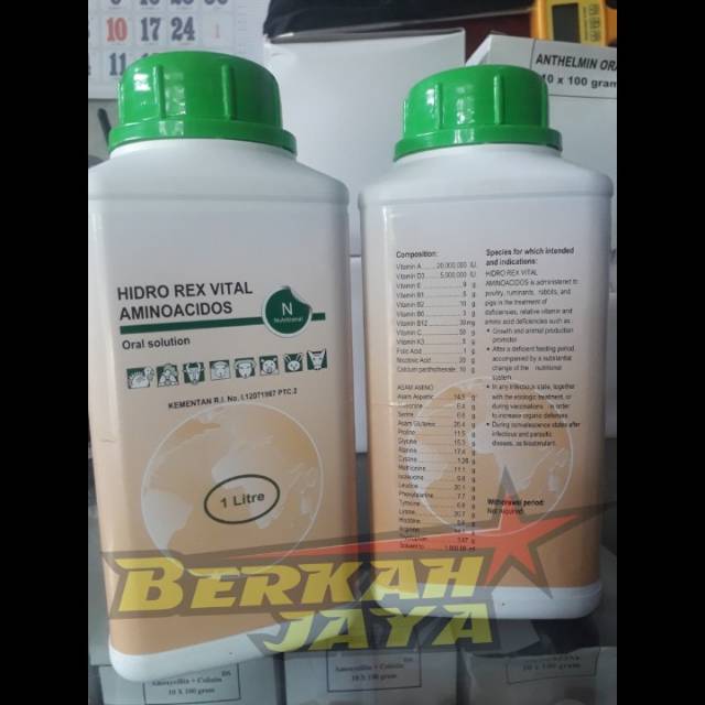 Jual HIDRO REX VITAL AMINOACIDOS Vitamin dan Asam Amino Hewan | Shopee Indonesia
