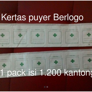 Jual Kertas Puyer Logo Umum Hijau/kertas pembungkus obat Racikan 1.200 ...