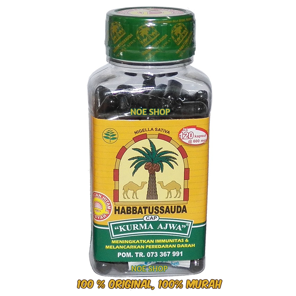 Jual Habbatussauda Cap Kurma Ajwa 120 Kapsul Original Asli Habatussauda ...