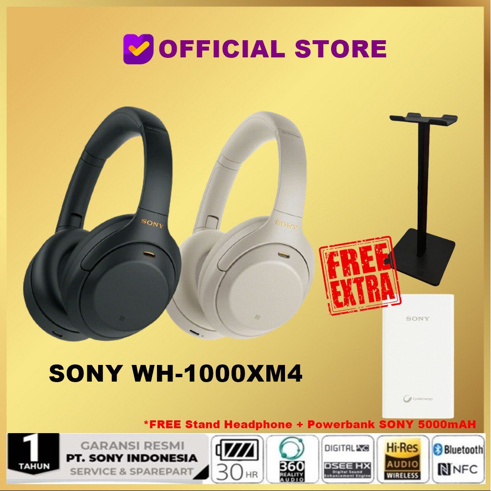 Sony WH-1000XM4 Wireless Headphone WH1000XM4 WH 1000XM4 WH1000 XM4 Headset | Shopee Indonesia